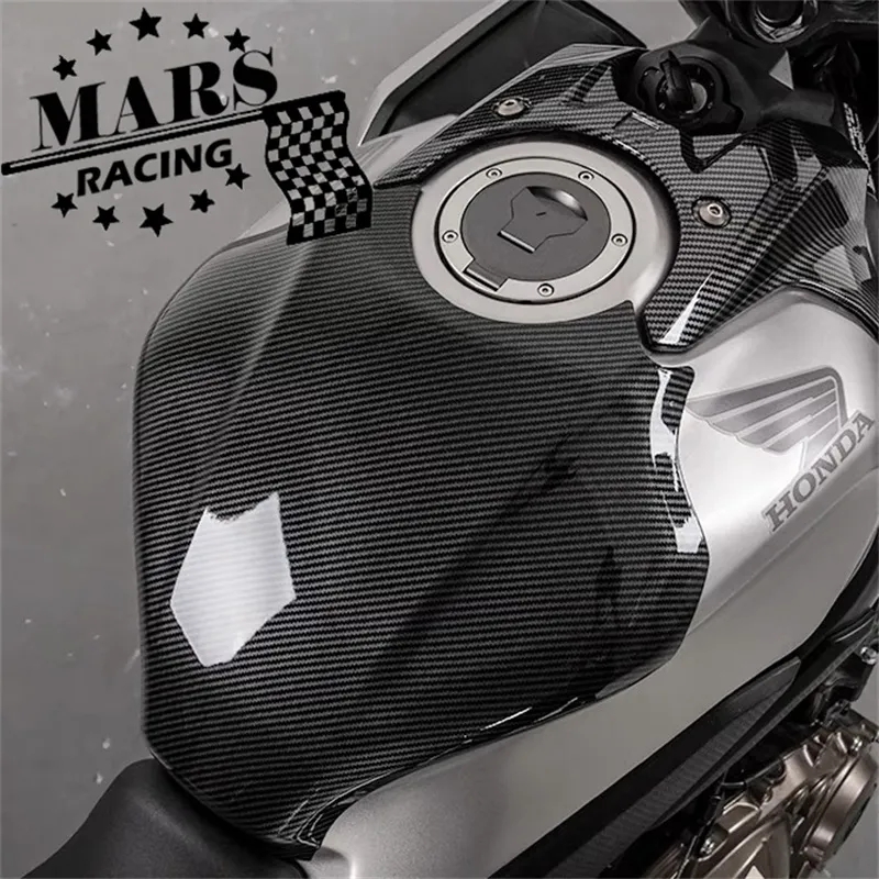 Motorcycle Carbon fiber pattern Tank Pad Sticker Tank Protect Cover ...