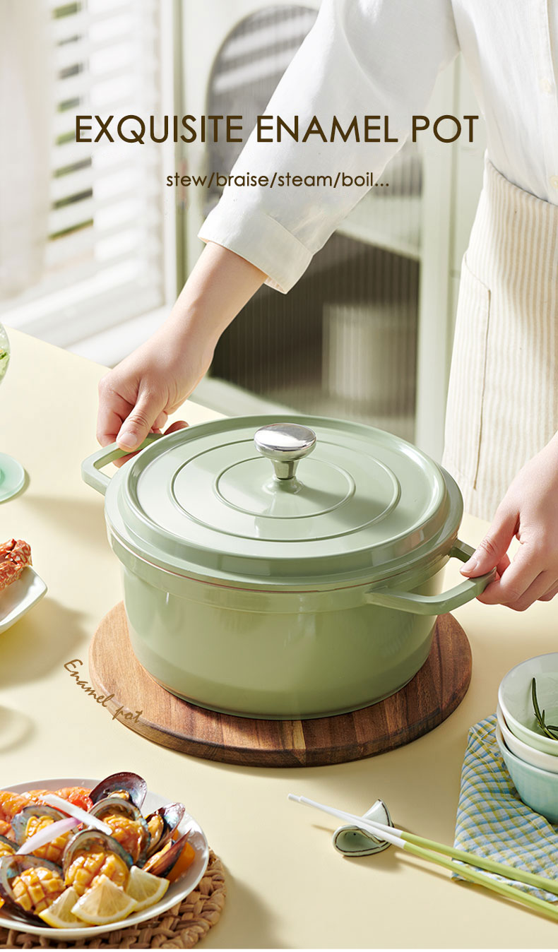 S&S Green Ceramic Pot 20cm / 24cm Oven Suitable Large Capacity Stock ...