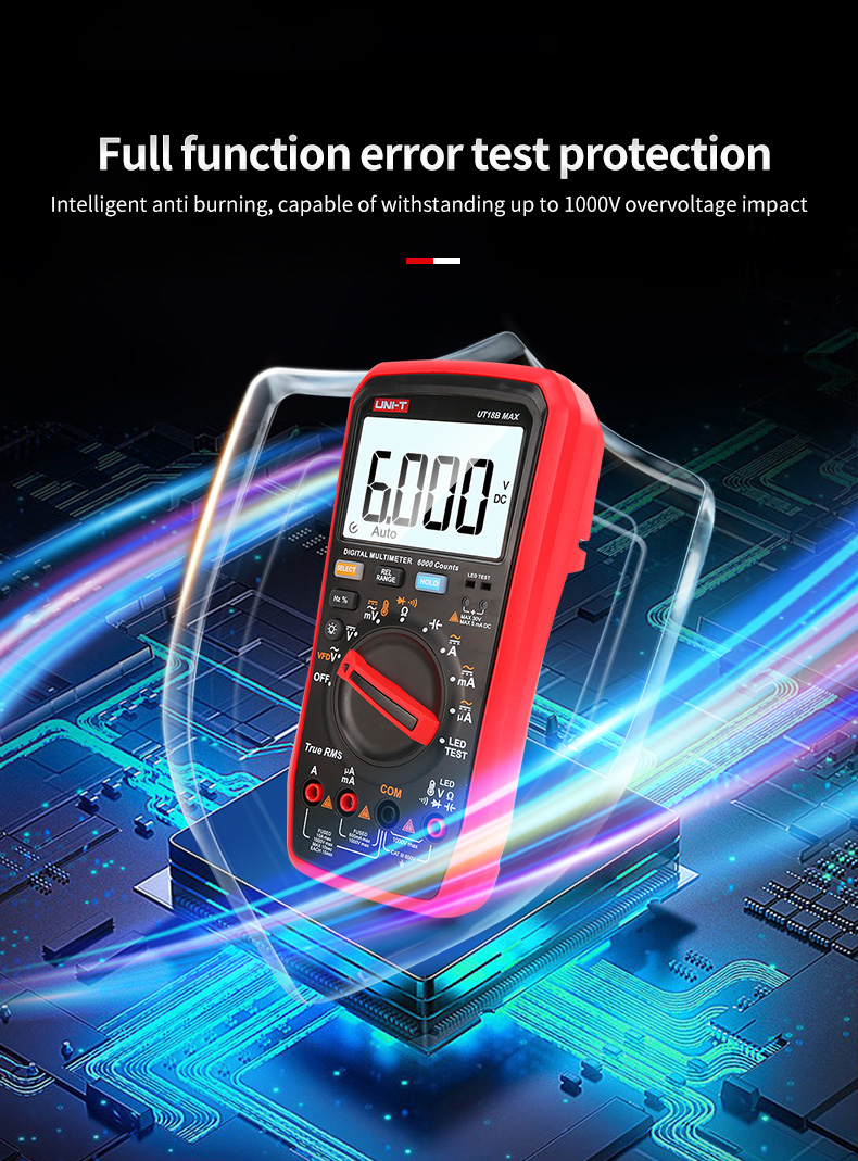 UNI-T True RMS Digital Multimeter UT15B MAX UT17B MAX UT18B MAX AC DC 10A 1000V Resistance ...