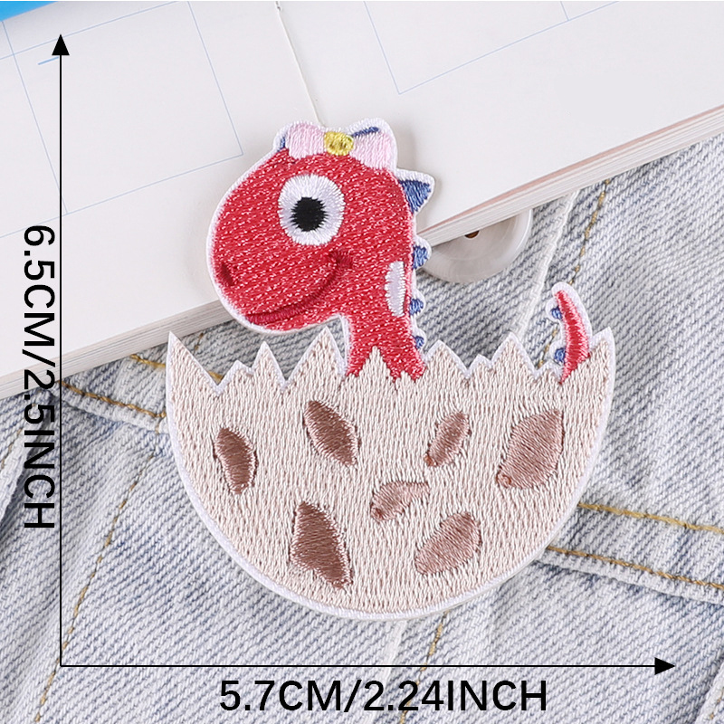 Cute Small Dinosaur Embroidery Patch Cartoon Patches For Clothing Self ...