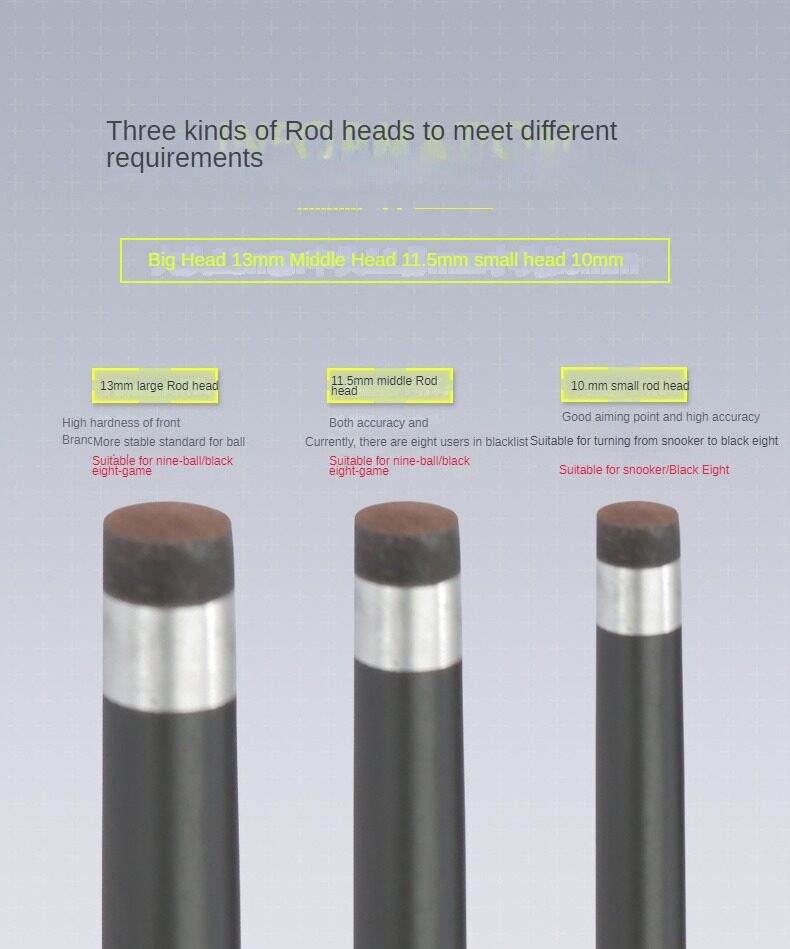 Carbon Fiber Pool Cue Black 8 Snooker American Nine Ball Billiard Cue ...