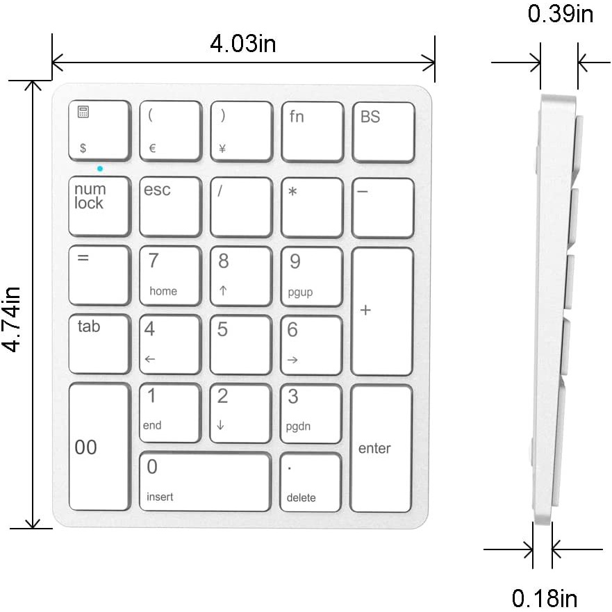 Jomaa Wireless Numeric Keyboard, Numeric Keyboard Numeric Keyboard 26 ...