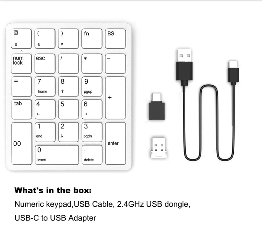 Jomaa Wireless Numeric Keyboard, Numeric Keyboard Numeric Keyboard 26 ...