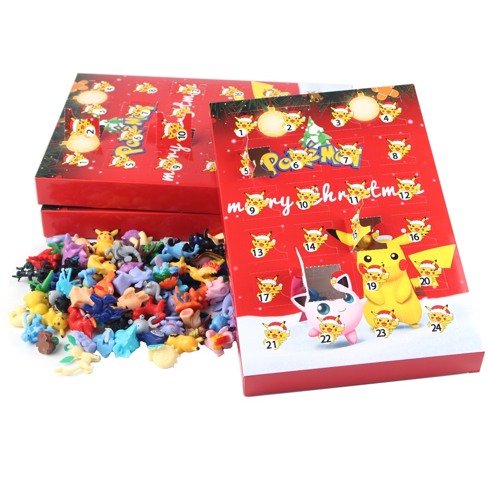 24pcs Pokemon surprise gift box Calendar Blind Box Christmas Gift ...