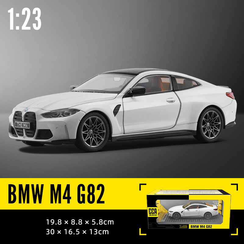 【RUM】1:23 Scale BMW M4 G82 Alloy Car Model Light & Sound Effect Diecast ...
