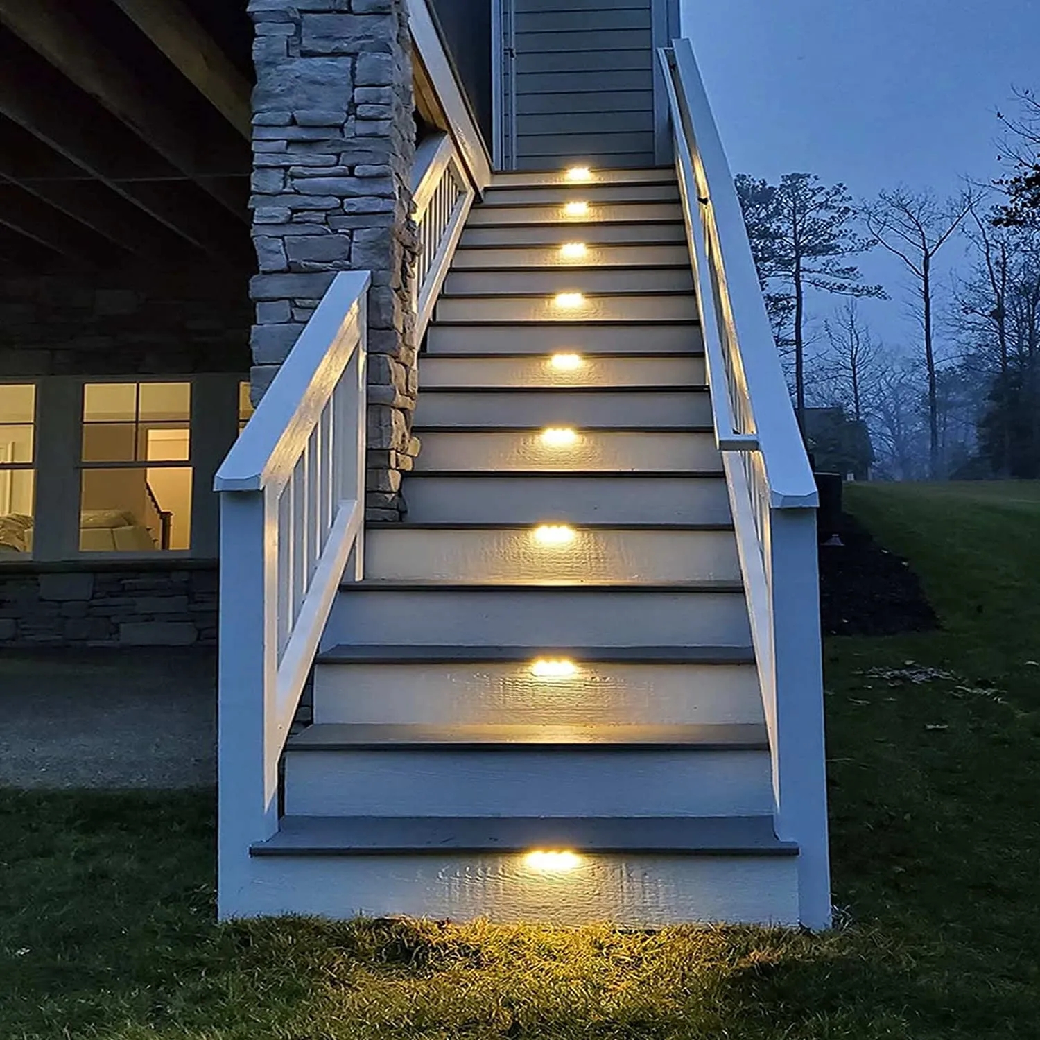 🔥Malaysia stock🔥4 PCS Solar Fence Light Solar Stairs Step Deck Pathway ...