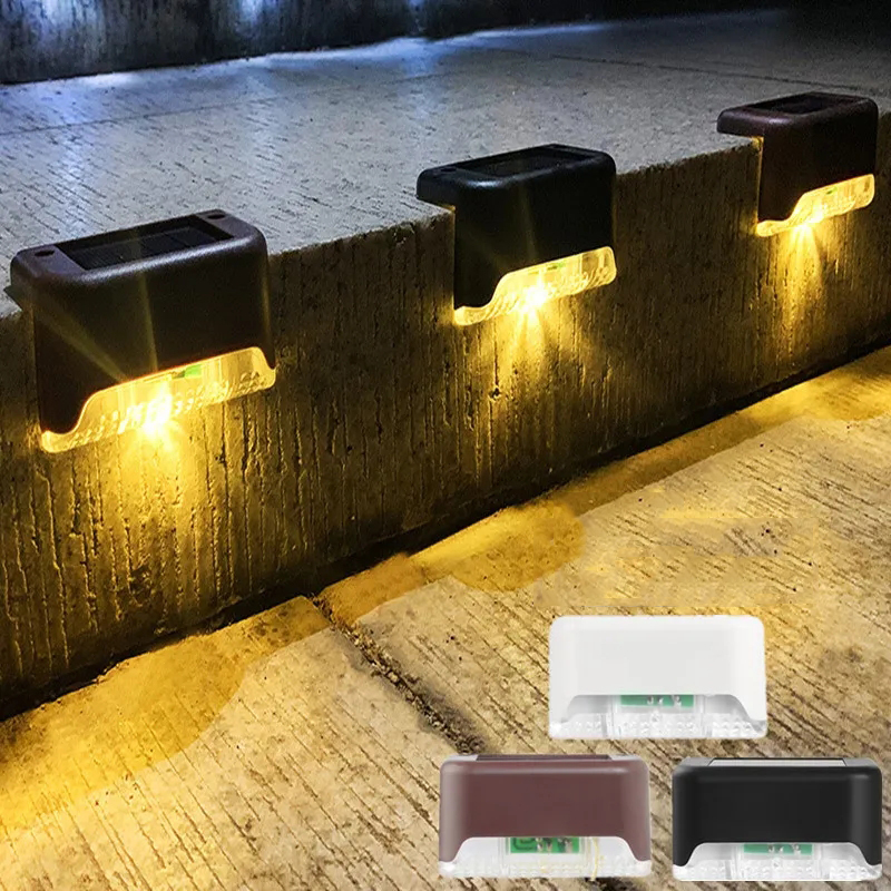 🔥Malaysia stock🔥4 PCS Solar Fence Light Solar Stairs Step Deck Pathway ...