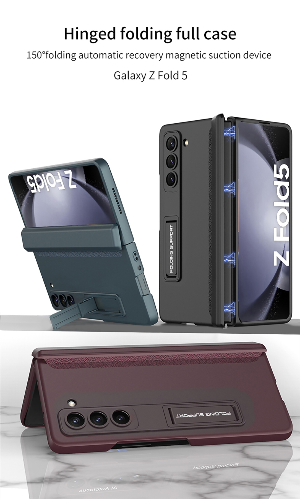 [Ready Stock] Casing For Samsung Galaxy Z Fold 5 phone case with hinge ...