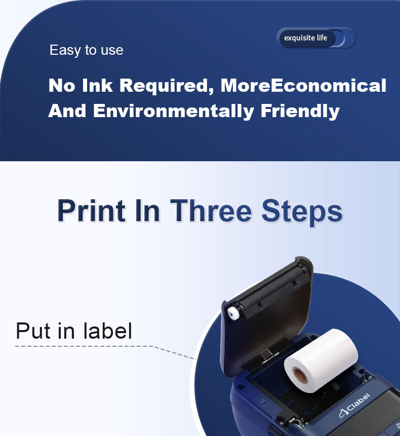 CLABEL 230B HD Label Printer, Sticker Printer, 300DPI Label Maker, Mini ...