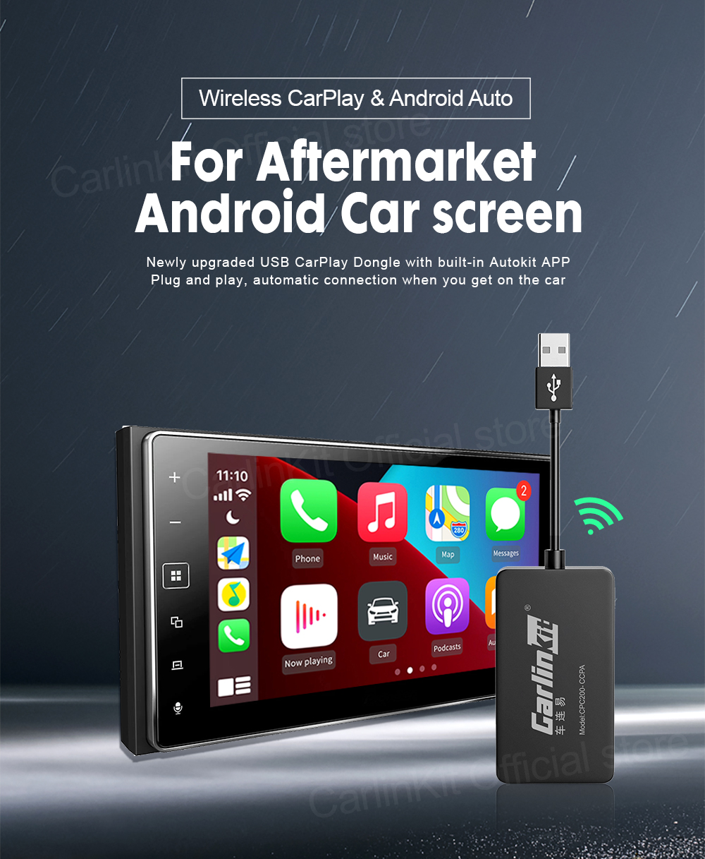Carlinkit Wireless CarPlay Android Auto for Aftermarket Modified ...