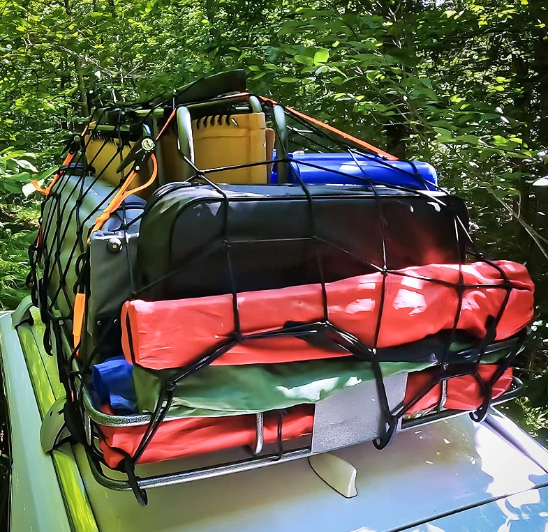 🇲🇾🚚120*180 Bungee Cargo Net 12 Adjustable Hooks 4x4 Pickup Truck Cargo ...