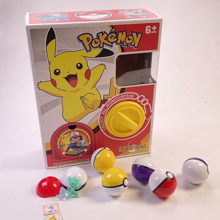 Pokemon Gacha Machine Pikachu Egg Twist Surprise Ball Box Children ...