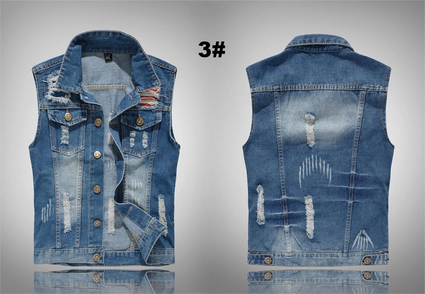 🔥 Ready Stock & COD 🔥 Men Jacket Sleeveless Denim Vest Casual Waistcoat ...