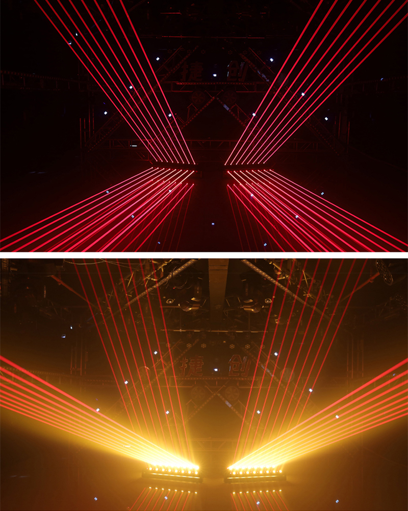 Batten Led Beam Laser Light 8 Led +8 Laser Moving Head Light Line Scan ...