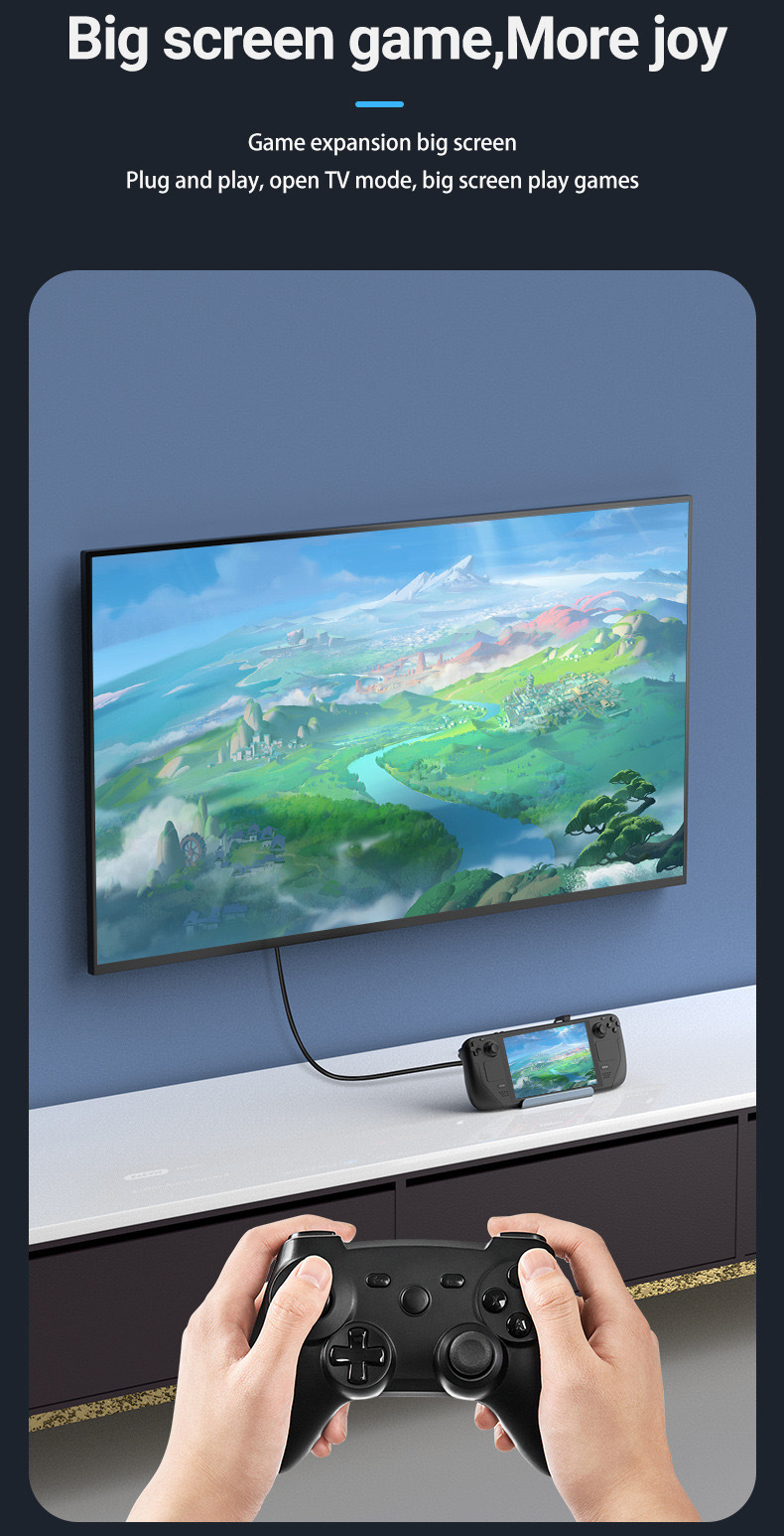 Steam Deck Game Console Dock To HDMI 4K 60HZ USB RJ45 PD 100W Charge ...