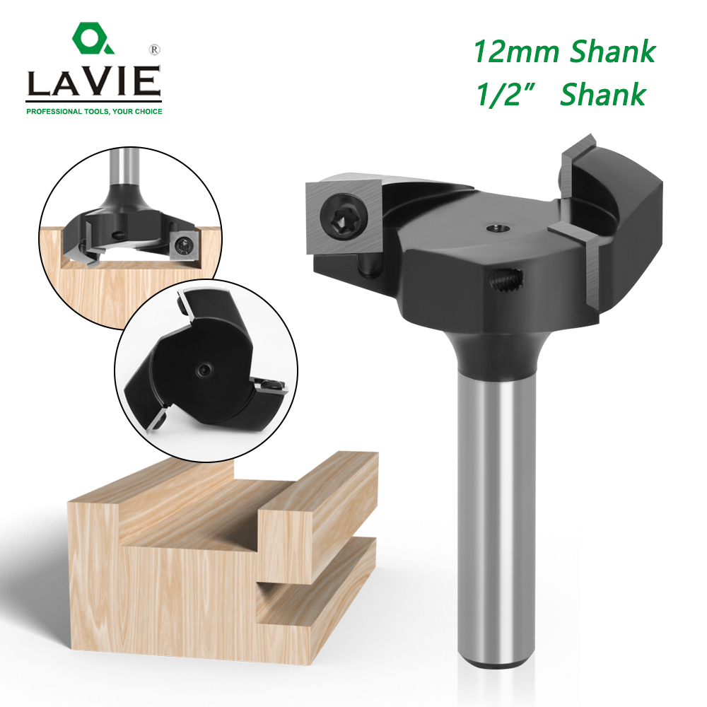 LAVIE 12mm 1/2" Shank Replaceable blade Planing Bit Face End Milling ...