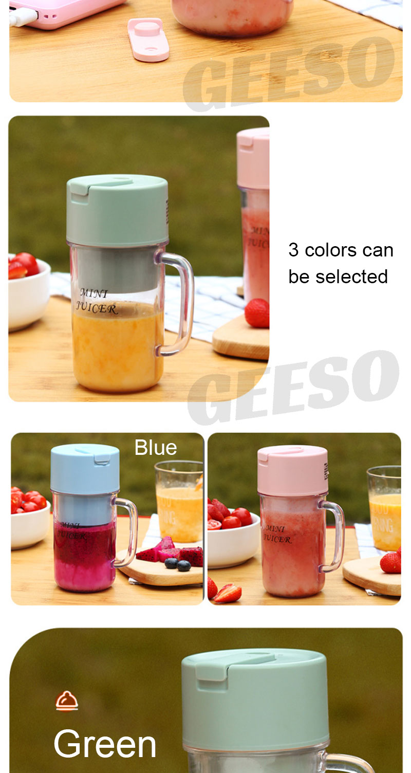 GEESO Juicer Blender Juice Juicer Cup With Straw Portable Juice Blender ...