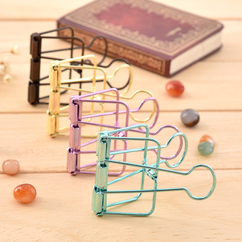 Hollow Binder Clip Office Supplies Metal Creative Paper Clips Skeleton ...