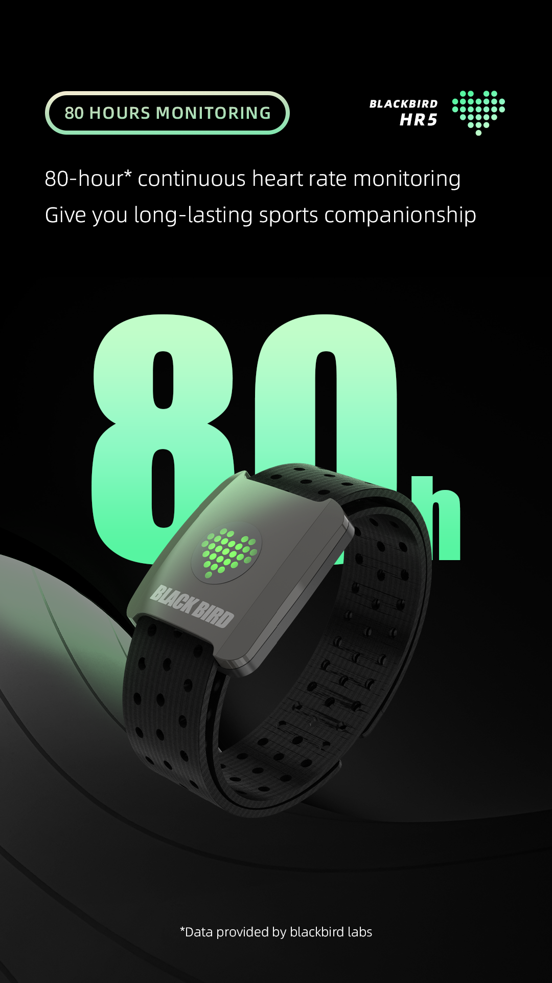 BLACKBIRD HR5 Heart Rate Monitor Arm Band Arm Hand Strap Sensor ANT+ ...