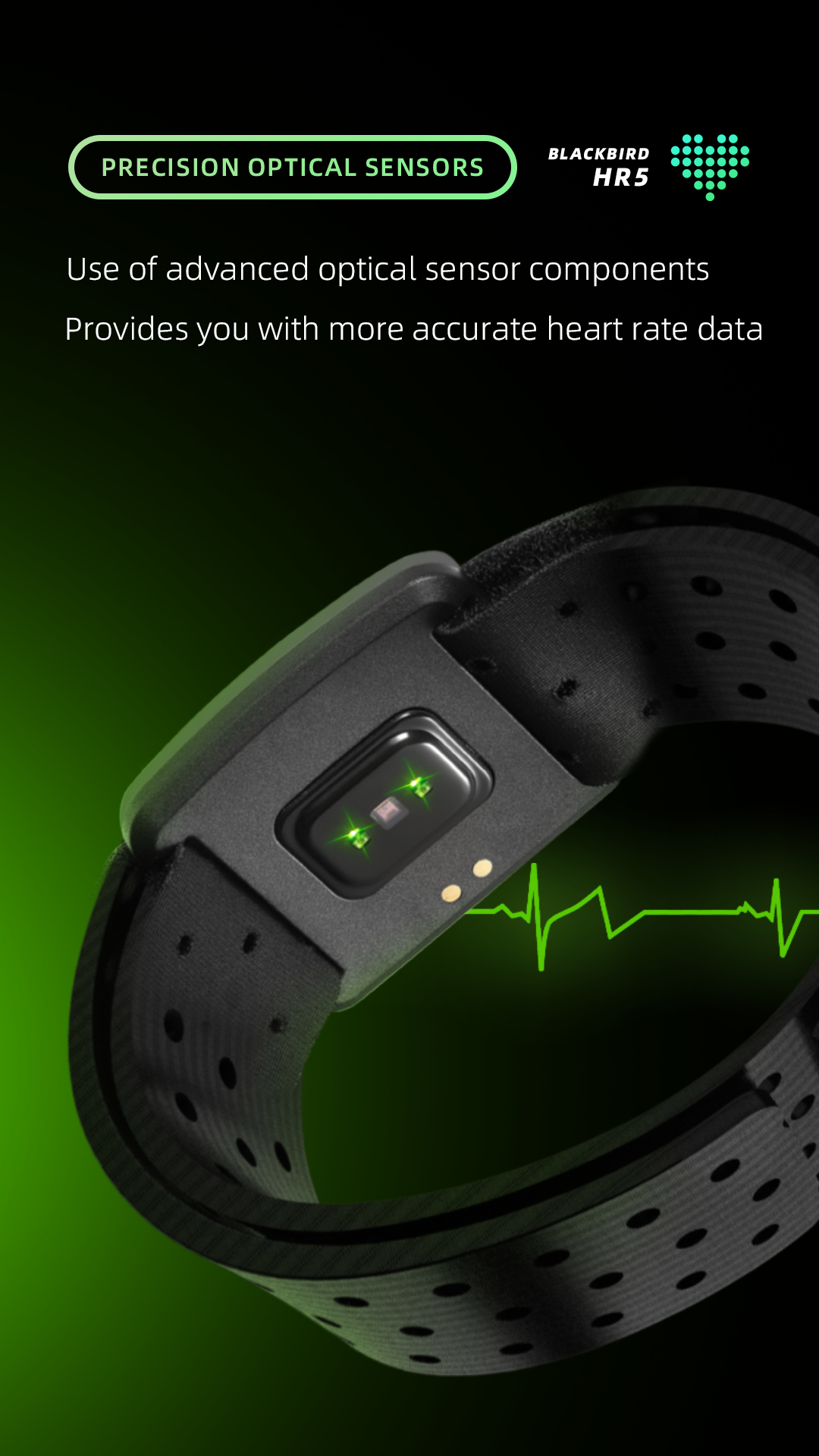 BLACKBIRD HR5 Heart Rate Monitor Arm Band Arm Hand Strap Sensor ANT+ ...