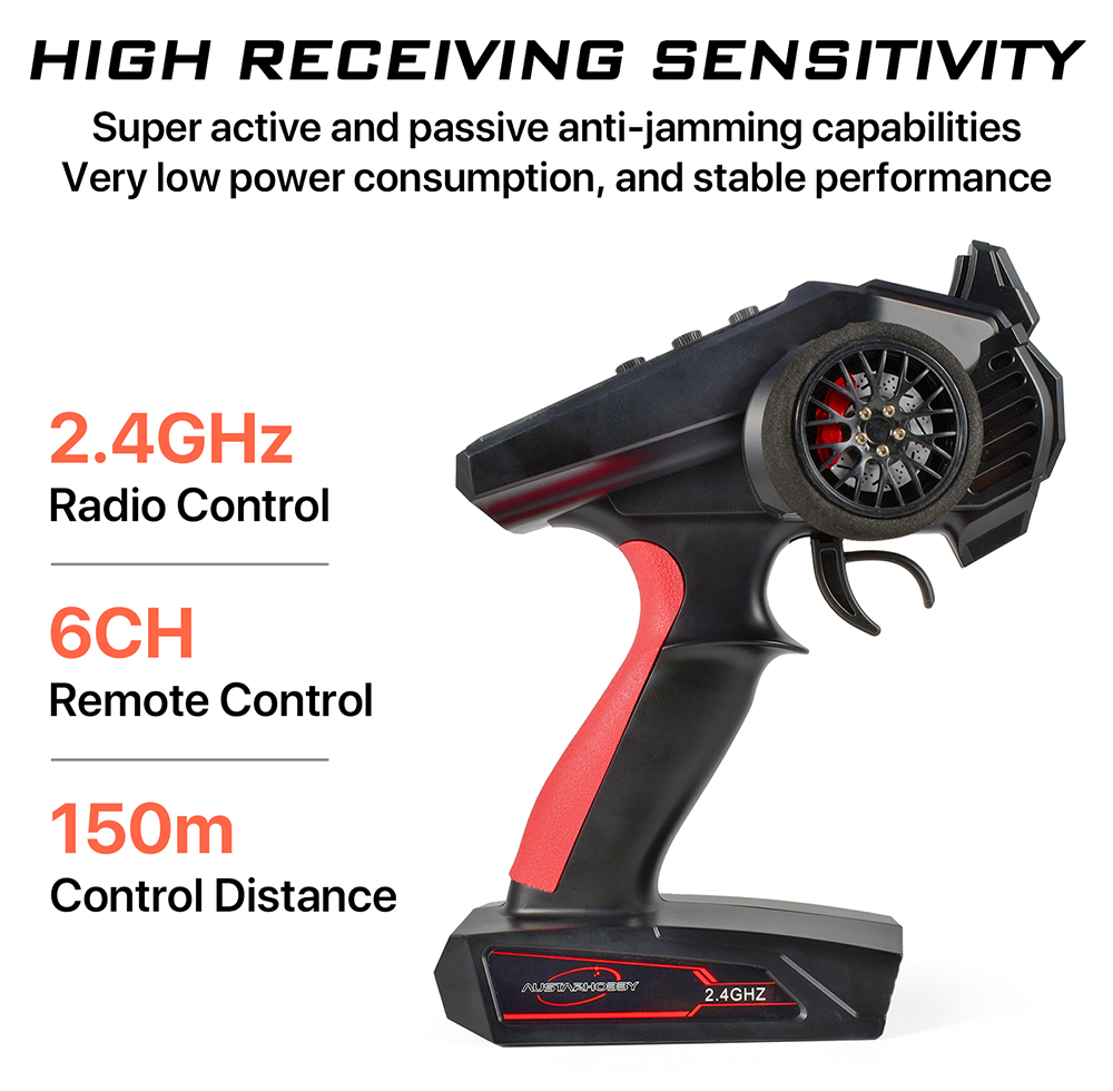 Austar AX-X6 1 10 Scale RC Car RC Rock Crawler 6x6 1/10 Scale 30KM/H 2 ...