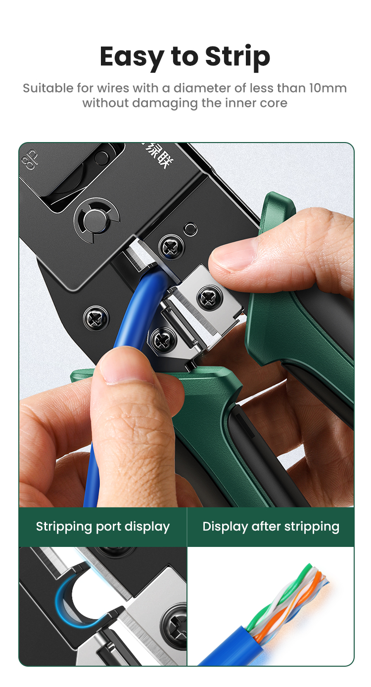 UGREEN 3 in 1 Multifunctional Crimping Cutting Stripping Network Cable ...