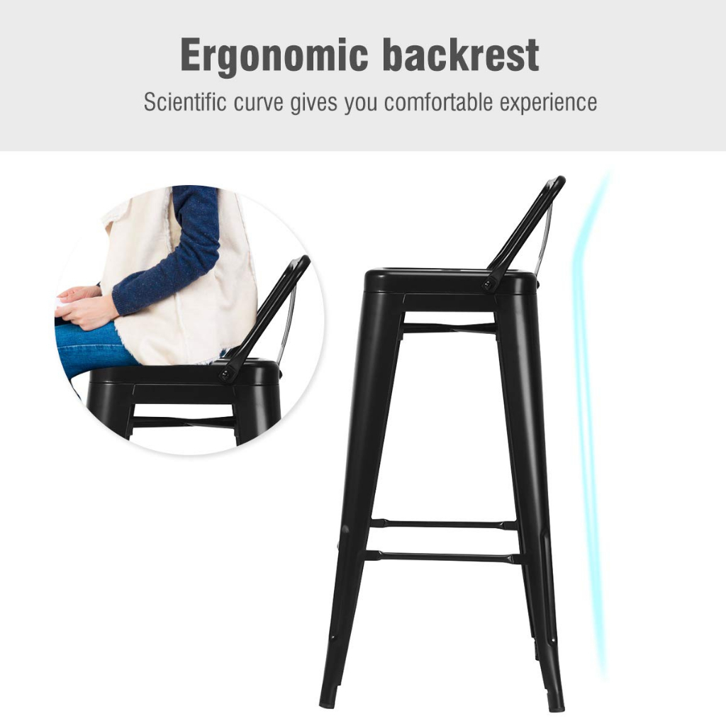 【𝟐-𝟑 𝐝𝐚𝐲𝐬 𝐝𝐞𝐥𝐢𝐯𝐞𝐫𝐲】YIJU Bar Chair 76CM Bar Stool Chair Tolix Kerusi ...