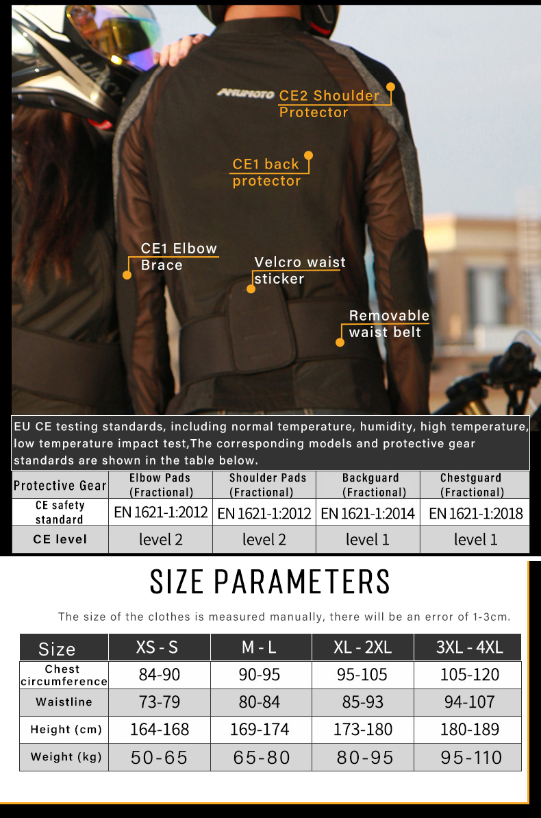 AMU Motorcycle Armor Shirt-Men Womens Mesh Motorbike Shirt-Motocross ...