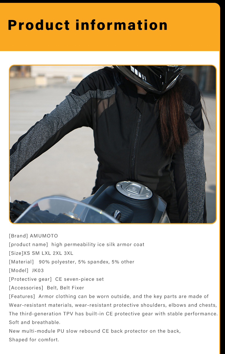 AMU Motorcycle Armor Shirt-Men Womens Mesh Motorbike Shirt-Motocross ...