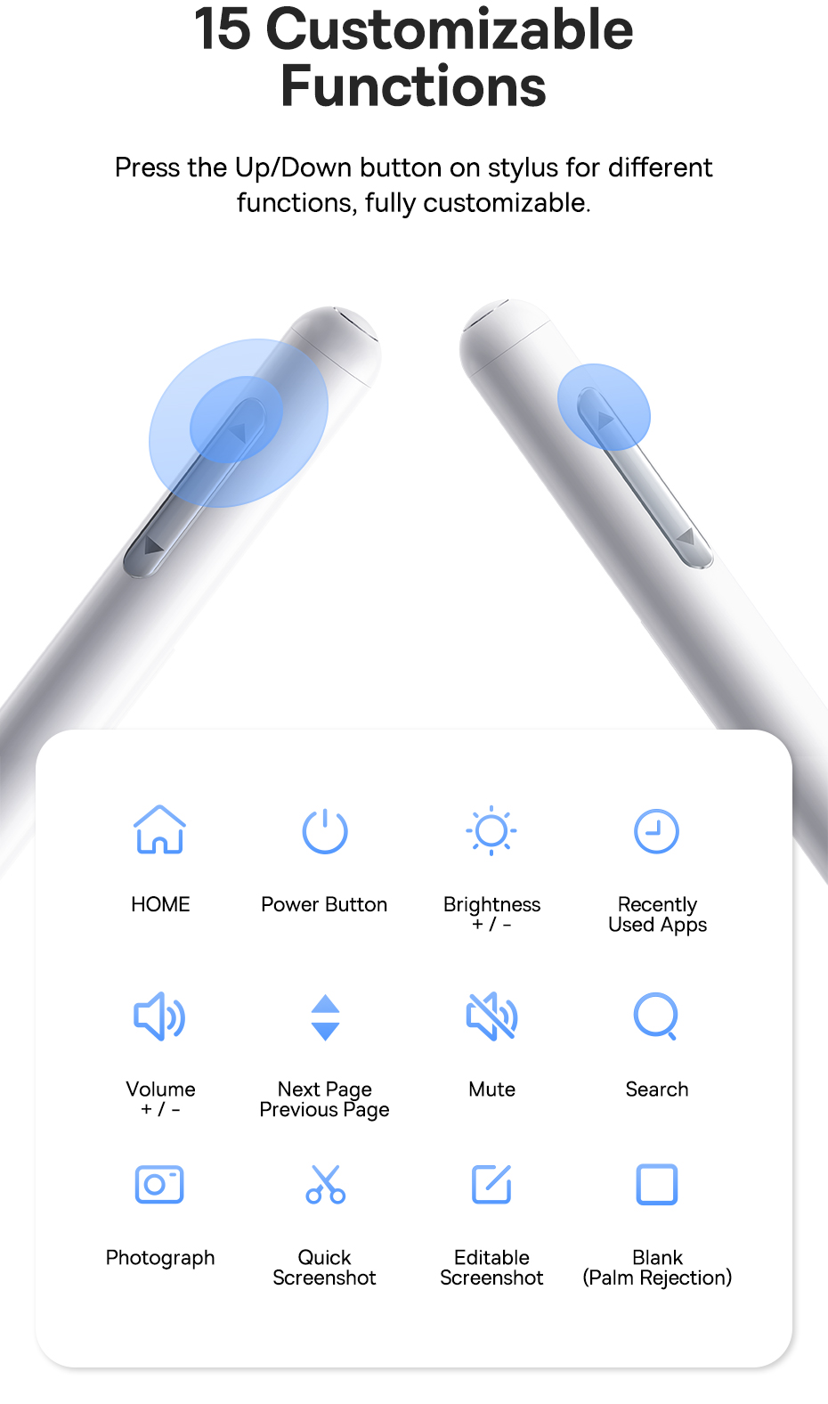 Baseus Wireless Charging Stylus Gen3 with Remote Page-Flipping Palm ...