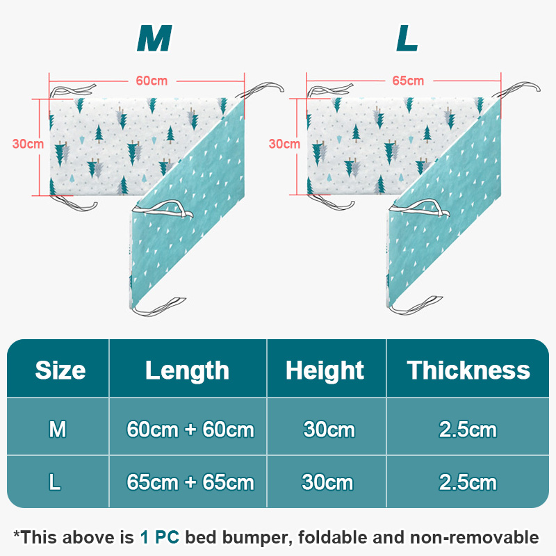 【ship from MY】Baby Crib Bumper 120cm/130cm Baby Bed Bumper Infant ...