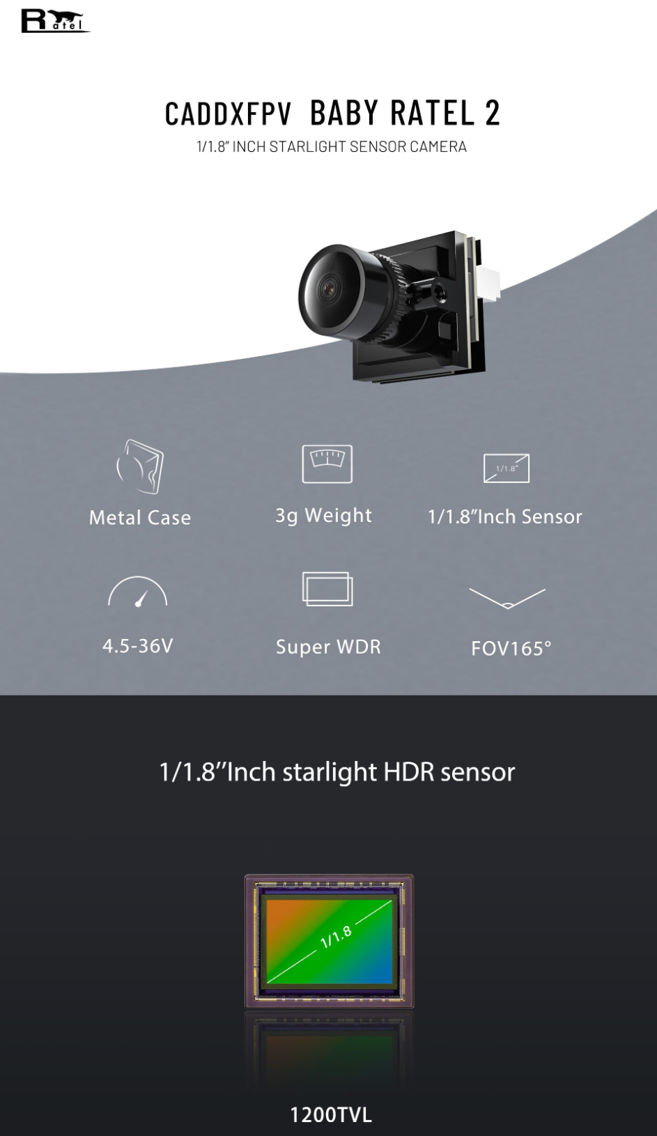 Caddx Baby Ratel 2 1200TVL 1.8mm FPV nano Camera | Shopee Malaysia