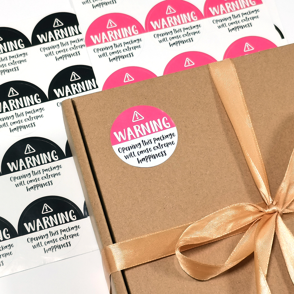 120 Pcs/Pack 1.5 Inches Round Warning Stickers Small Business Commodity ...