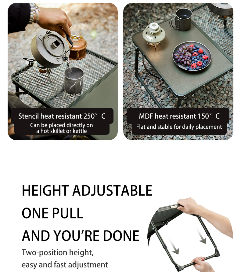Naturehike MDF Portable Folding Table Outdoor Camping Mesh Table Picnic ...