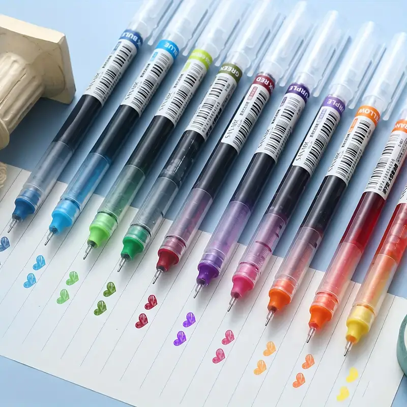 13colors Rainbow Straight Liquid Ballpoint Pens, for students Bible ...