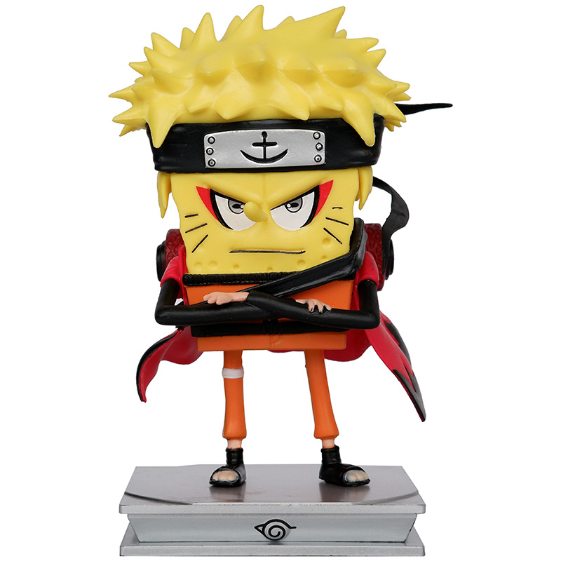 14cm Anime Naruto Figure SpongeBob SquarePants Cosplay Uzumaki Naruto ...