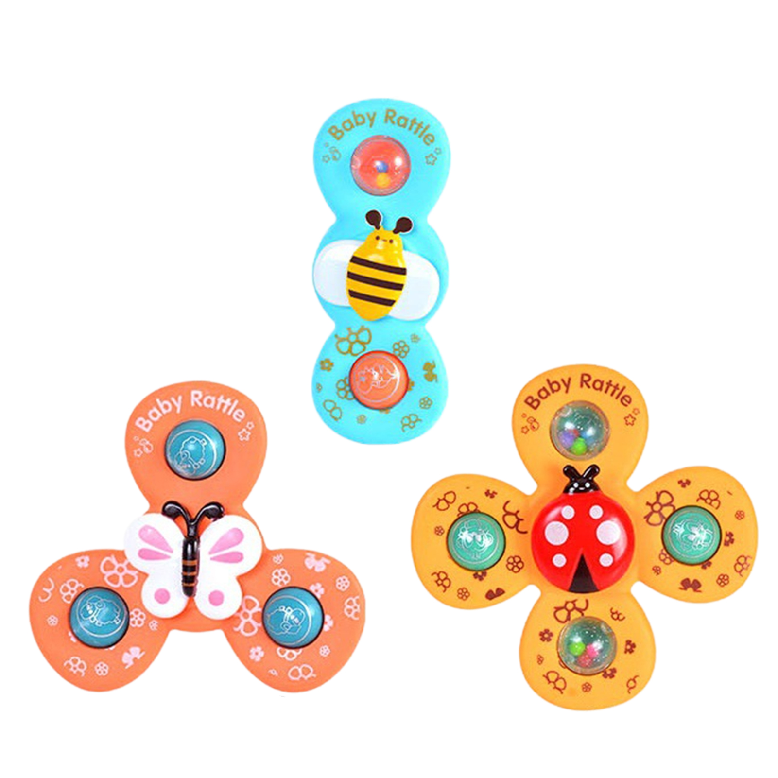 Children's suction cups playing with water, turning around, playing ...