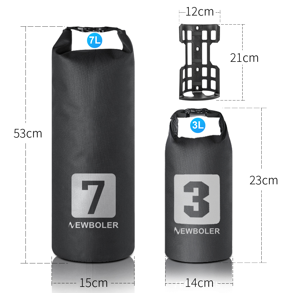 NEWBOLER Portable Waterproof Bike Front Bag 3L/7L Dry Bag Electric ...