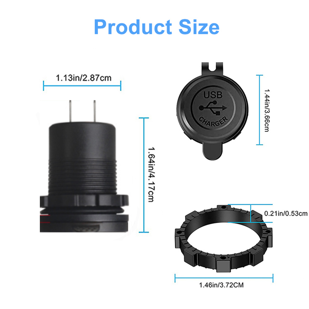 Three Port 12V/24V USB Charger Socket Dual 18W Quick Charge 3.0& 20W PD ...