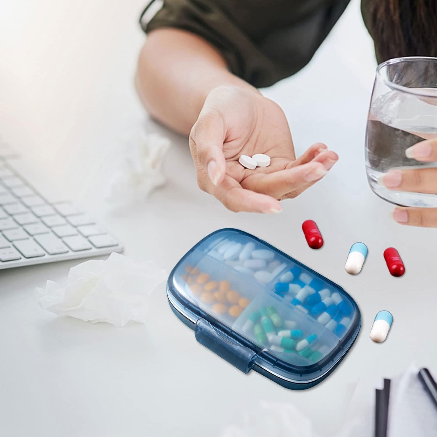 Travel Pill Organisers Portable Medicine Storage Box Large Pill ...