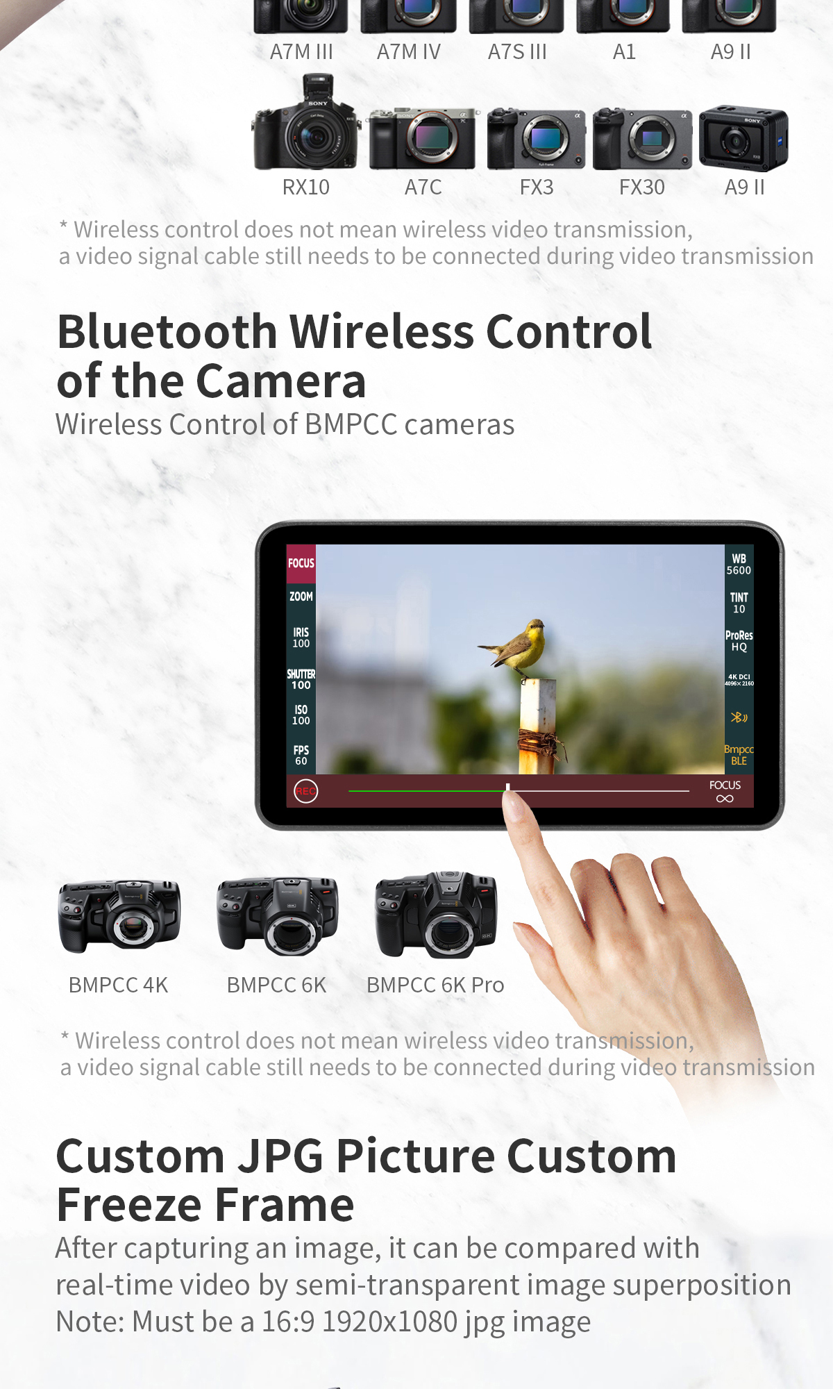 Portkeys LH7P Wireless Camera Control 4k Monitor DSLR Studio Monitors 1000nit On-Camera Field ...