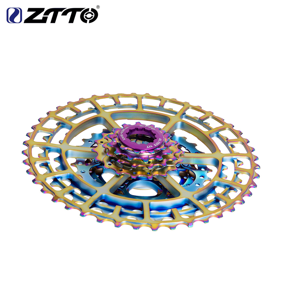ZTTO MTB Cogs 10 Speed Bike 11-46T SLR 2 Flywheel 46T Freewheel Rainbow ...
