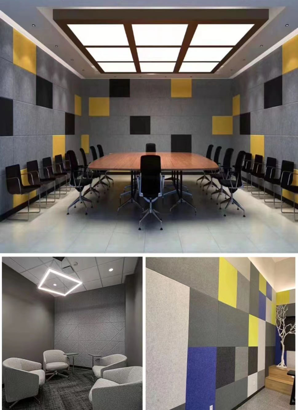 1pc Self-Adhesive Acoustic Foam Panel Felt , Shock-Absorbing Felt ...