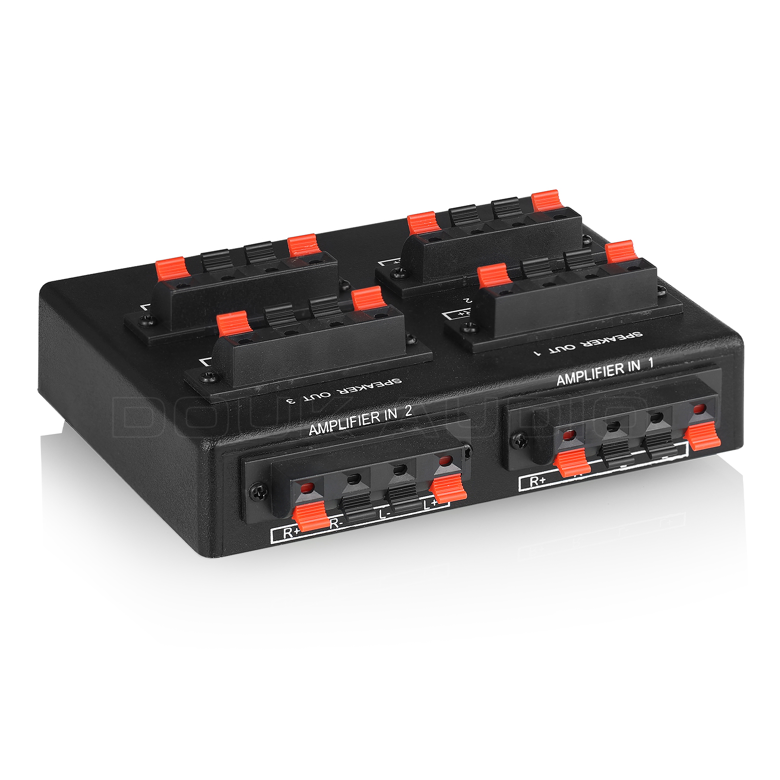 Douk Audio Mini 2-IN-4-OUT Stereo Audio Selector Amplifier Switcher Box ...
