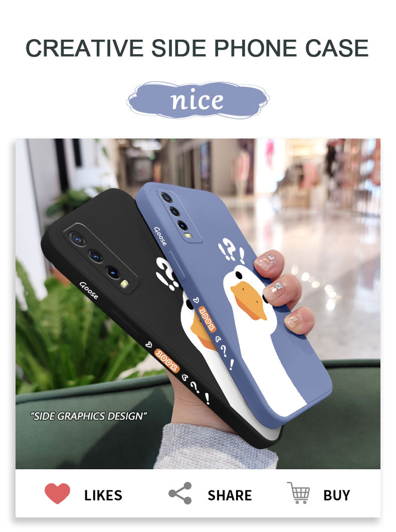 Phone Case For VIVO Y20i Y20 Y20S Y30 Y50 Y33S Y22 Y22S Y35 Doubt Goose ...