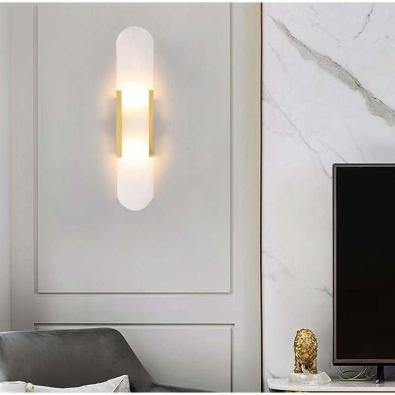 LAMPU DINDING LUXURY WALL LIGHT INDOOR AESTHETIC MODERN LED STONE WALL ...
