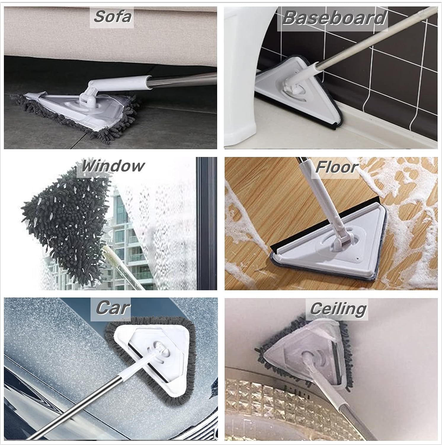 🔥Free shipping🔥Multifunctional Cleaner Rotating Triangle Mop Floor ...