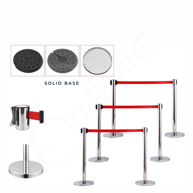【COD】Stainless Steel Queue Up Stand With 300CM 3 Meter Retractable Belt ...
