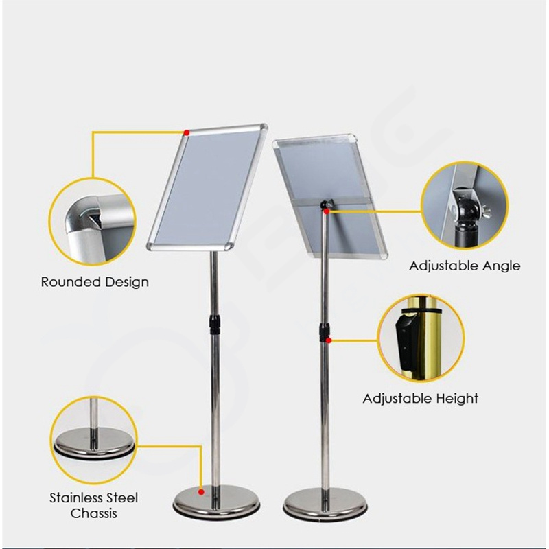 【COD】A3 Display Stand Adjustable Height Round Corner/Right Angle Easy ...