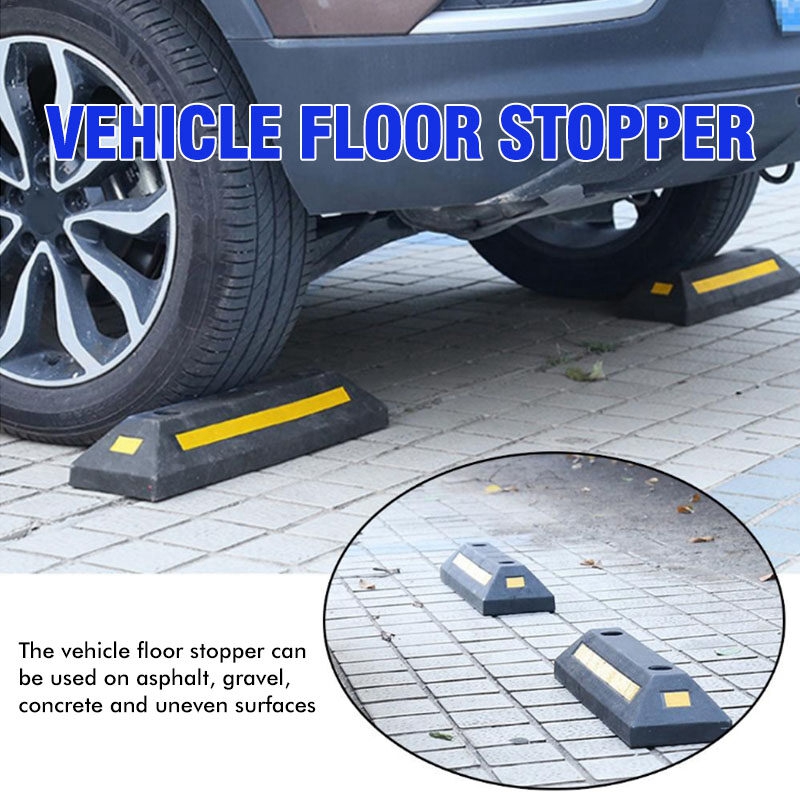 【Local shipment】54cm Rubber Stopper Double Stop Solid Parking Stopper ...